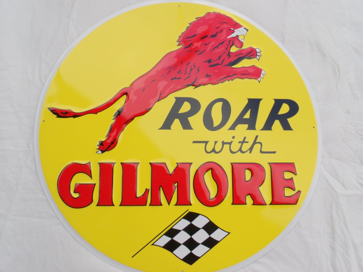Amazon.com: LARGE GILMORE GAS PUMP SIGN OLD VINTAGE ANTIQUE STYLE,METAL ...