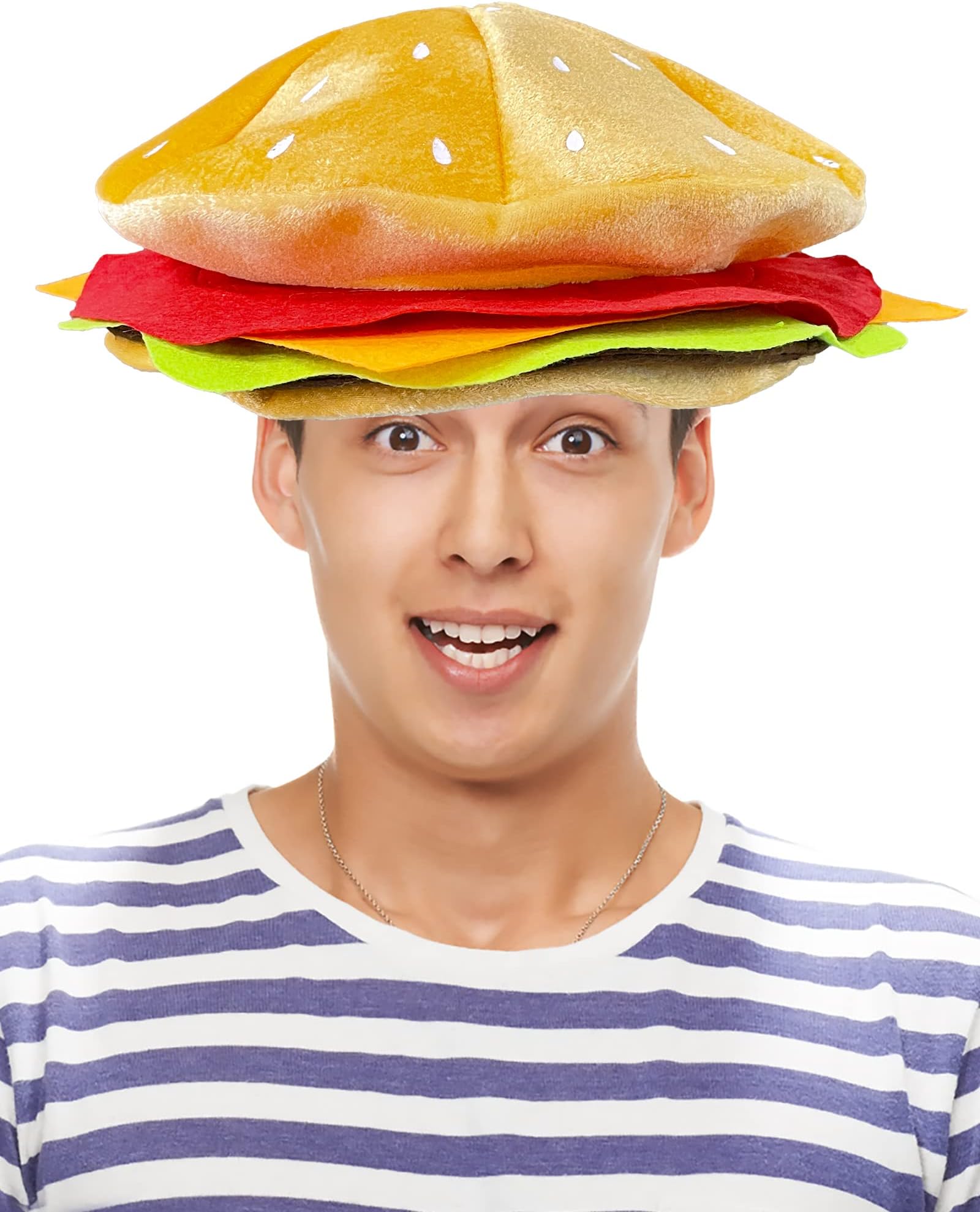 Amazon.com: MinnowXY Lovely Funny Fast Food Fancy Hat Hamburger ...