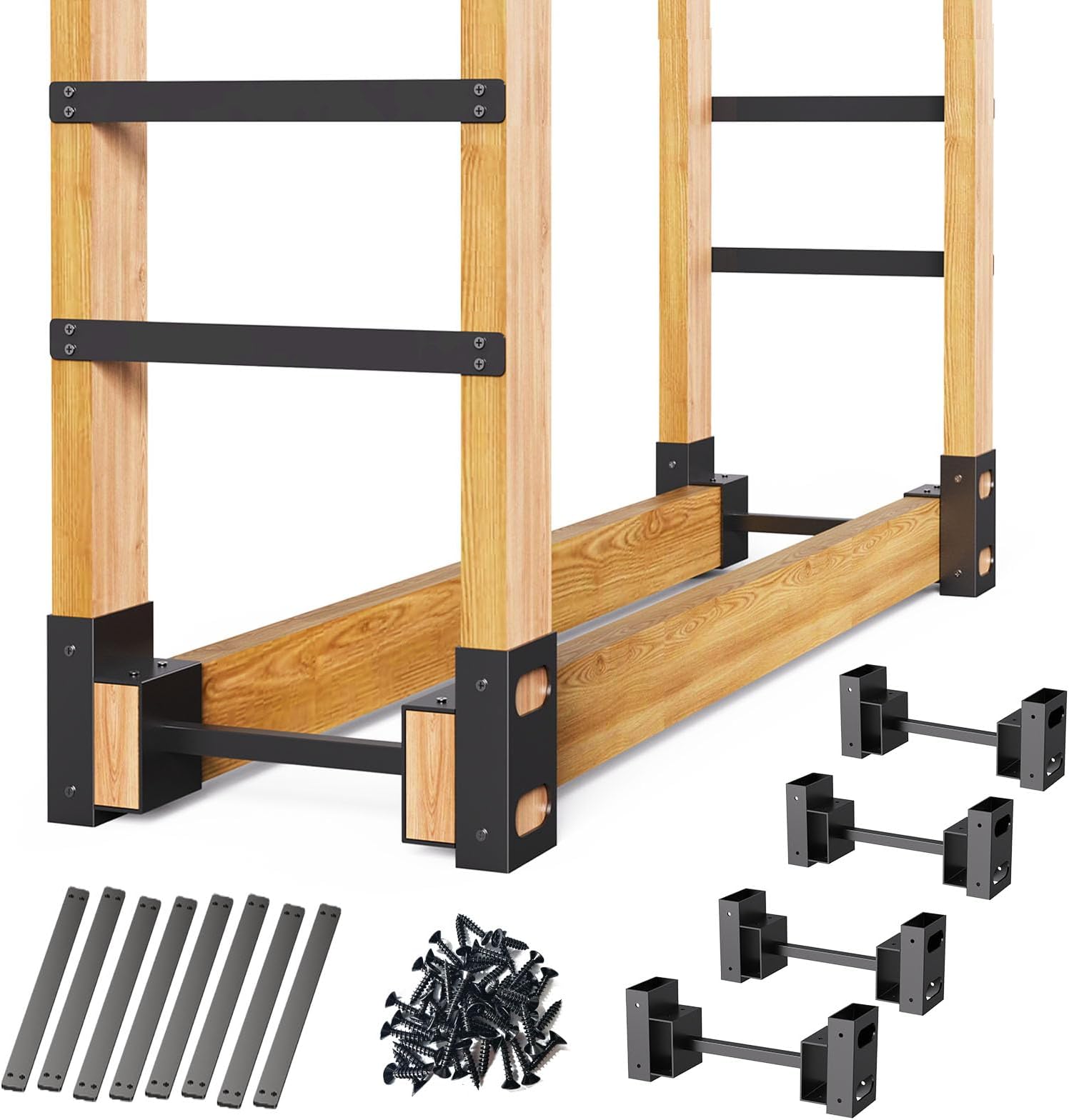 Amazon.com : Highpro Firewood Rack Outdoor, Fire Wood Racks, Fire Log ...