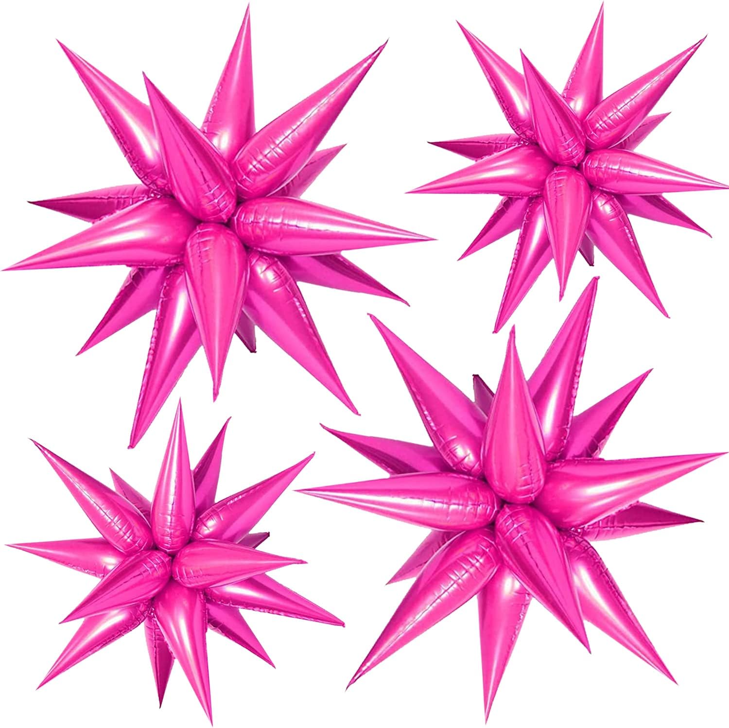 Amazon.com: FUNTOOB Hot Pink Balloons Star Balloons Metallic Star Foil ...