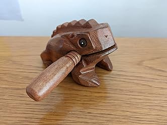 Aussel Guiro Croaking Wooden Frog with mallet, Musical Instrument Sound ...