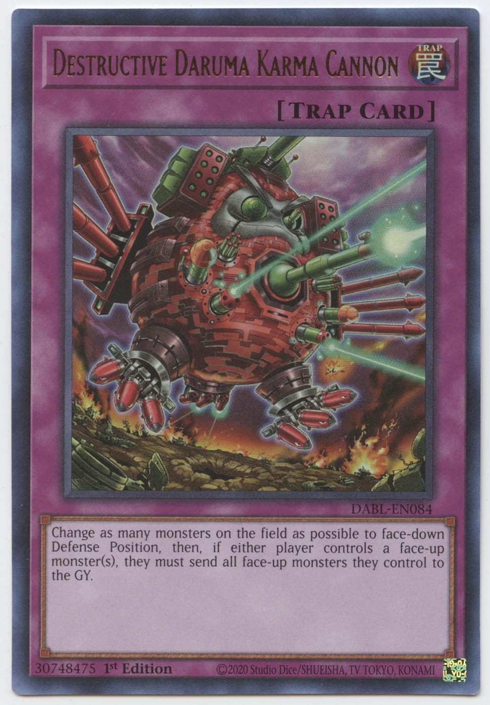 Amazon.com: YU-GI-OH! Destructive Daruma Karma Cannon - DABL-EN084 ...
