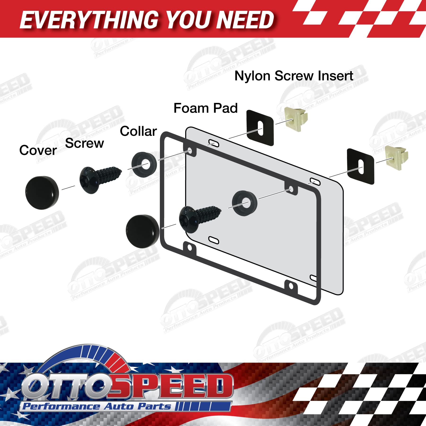 Snapklik.com : Anti-Theft License Plate Screws Fastener Kit - Rustproof ...
