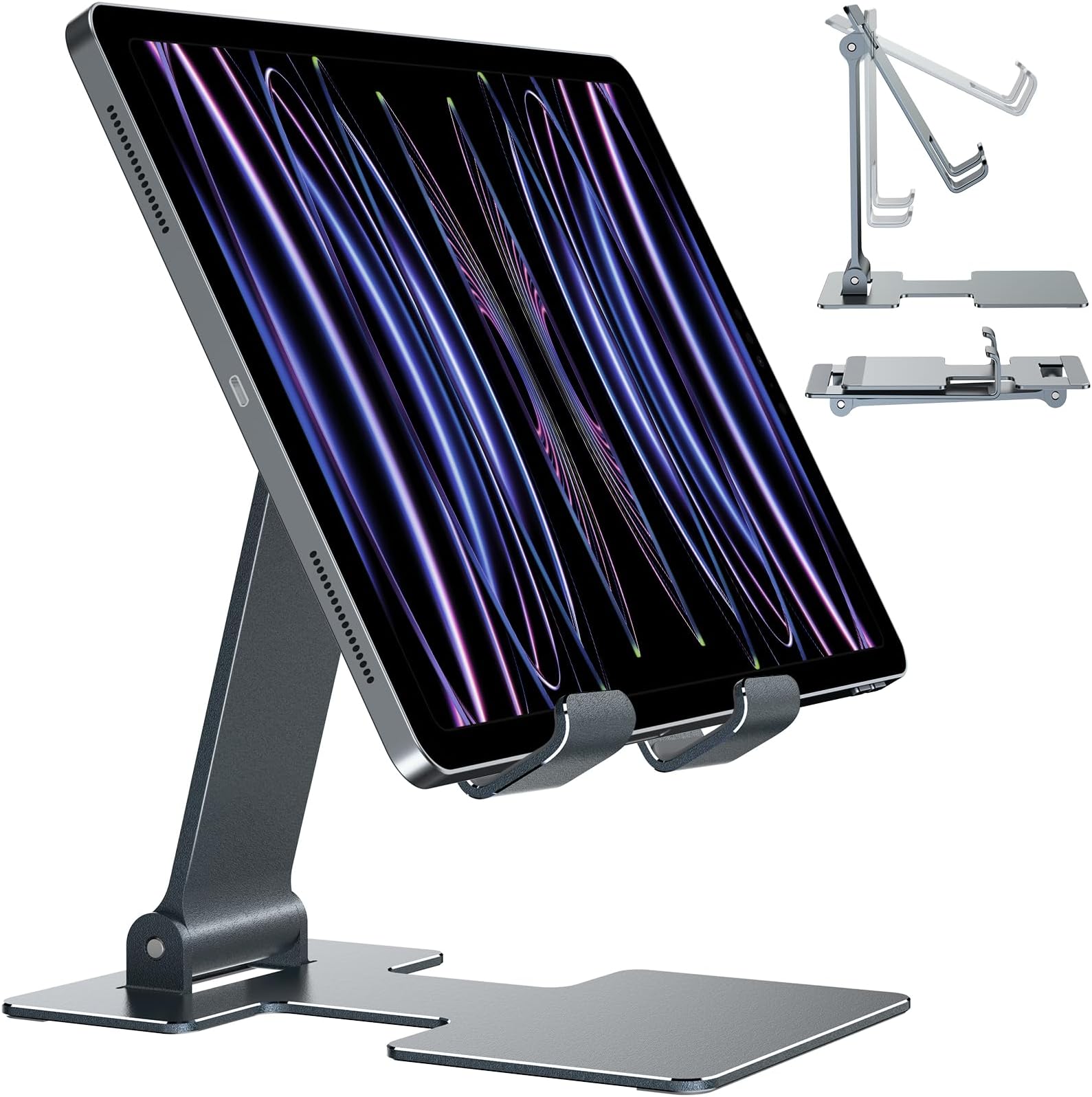 Amazon.com: CNakdDG Tablet Stand for Desk, Adjustable Tablet Stand ...