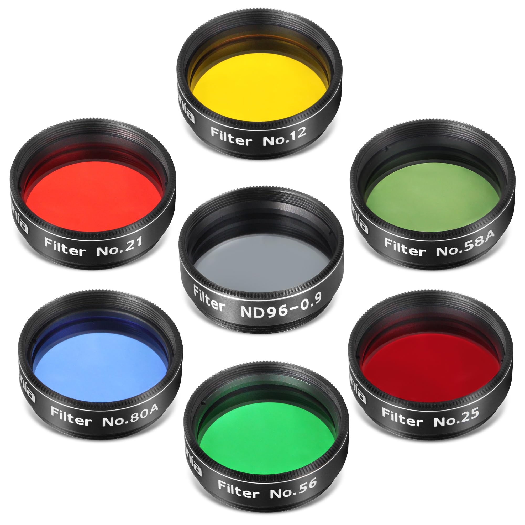 Amazon.com : Astromania Filter Set of 1.25-Inch Seven Telescope Filters ...