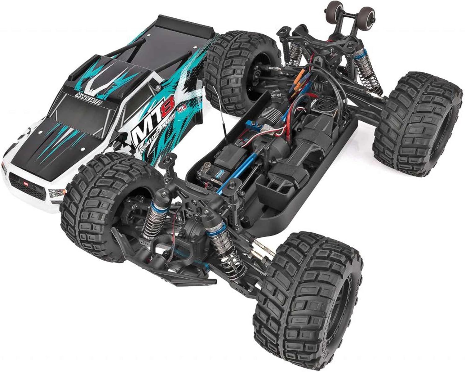 Buy Team Associated Rival MT8 RTR Teal ASC20521 Trucks Electric RTR 1/ ...