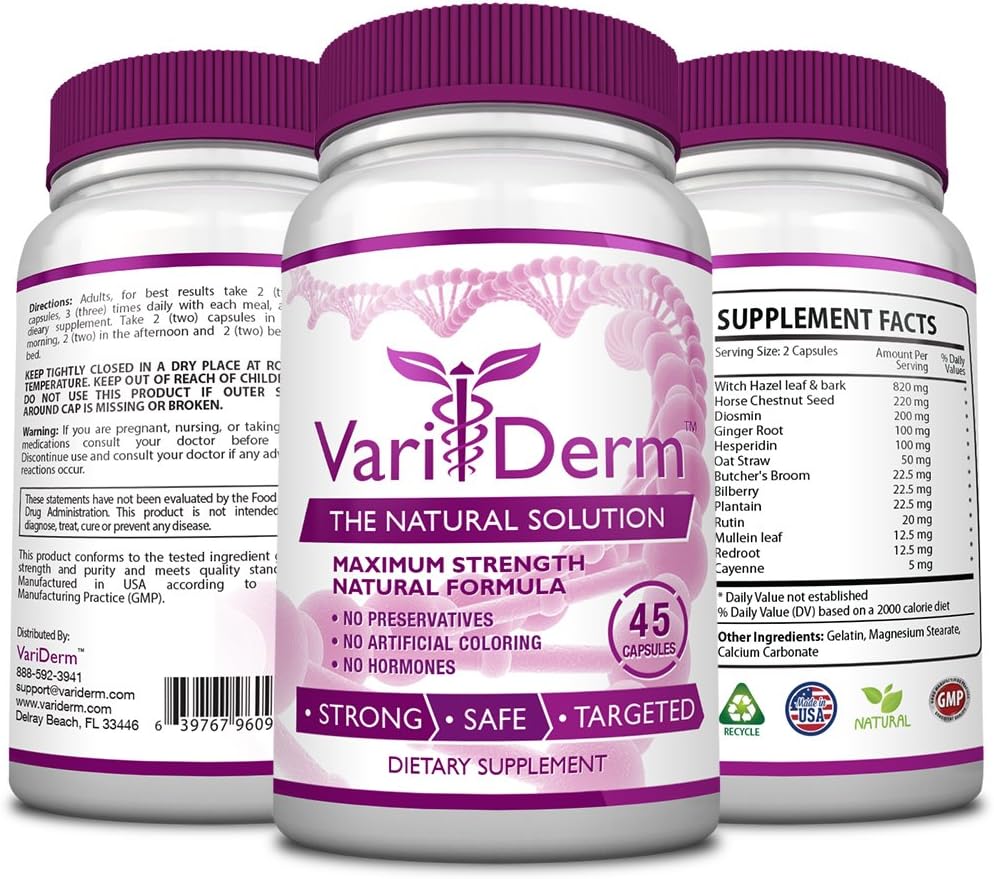 VariCream – Crema de varices y arañas 1 frasco que mejora la apariencia ...