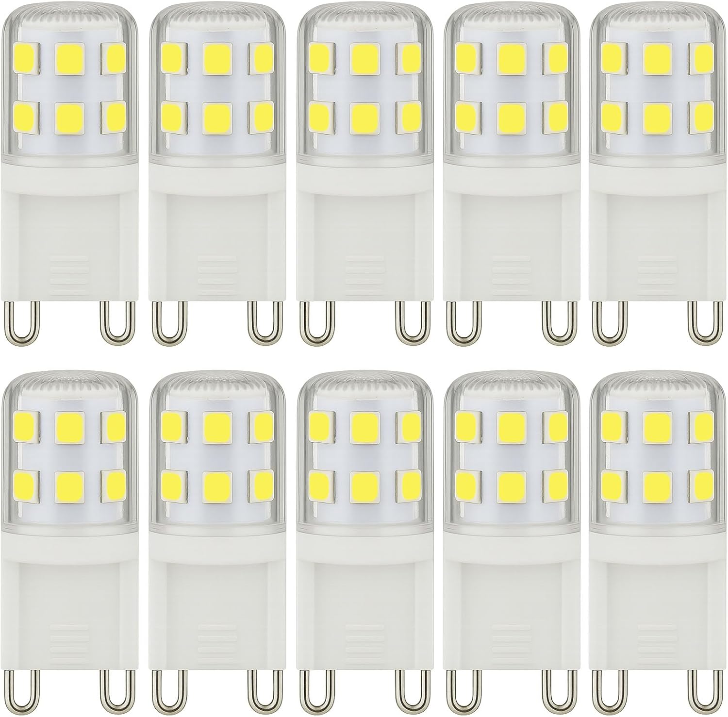 Ugvmn 2W G9 LED Bulbs 320LM, Cool White 6500K Energy Saving Light Bulbs ...