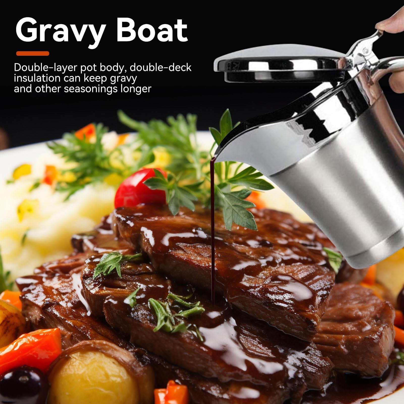 Saucière Avec Sauce Sauce Brune Pour Volaille