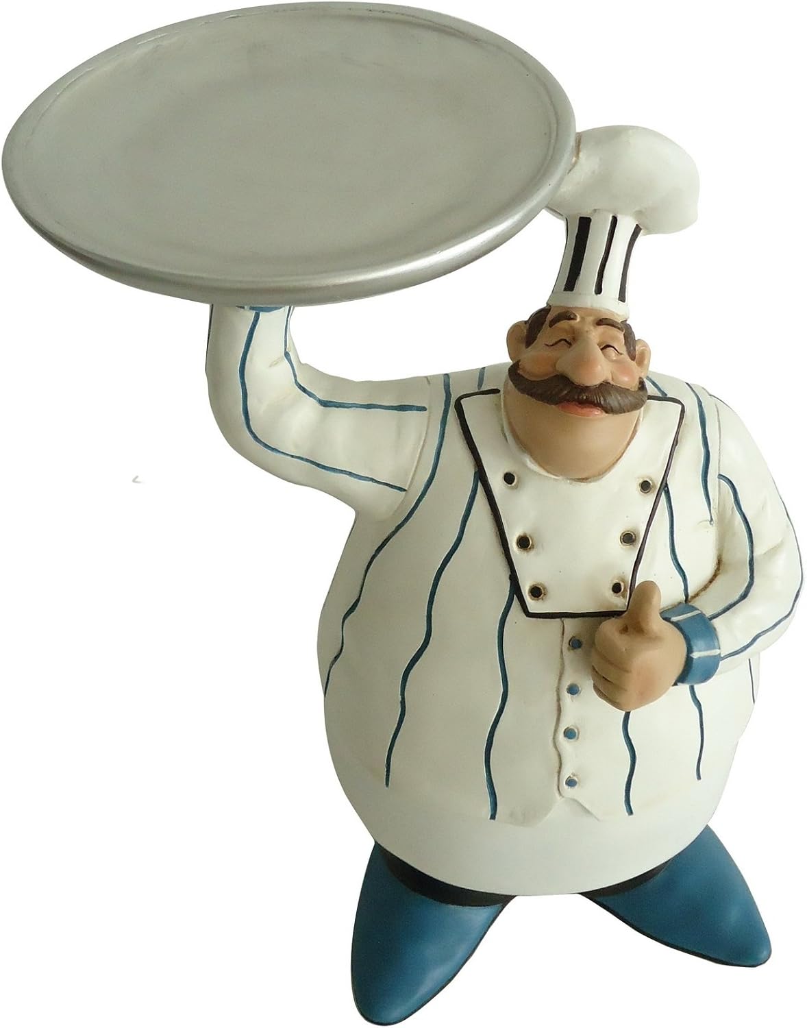 Amazon.com: Fat Chef Kitchen Bistro Cooking Holding Platter Statue ...