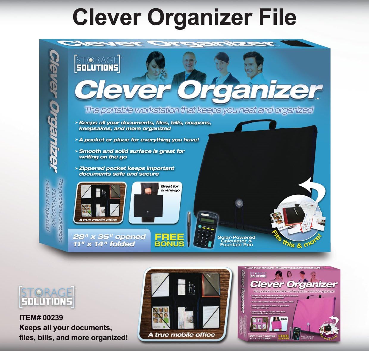 Amazon.com: Clever File Organizer with Compact Calculator and Fountain ...