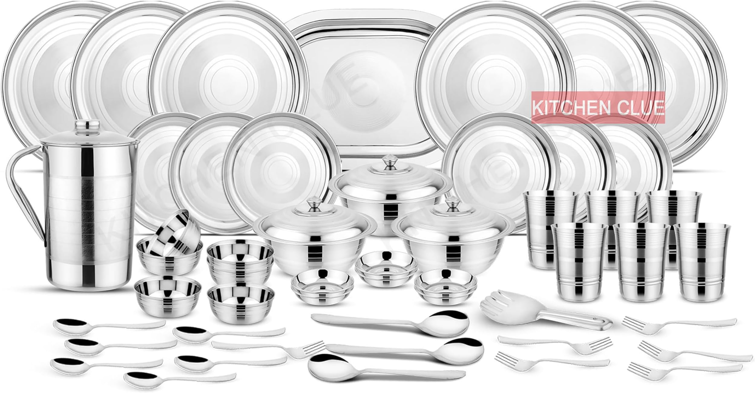 Classic Essentials Stainless Steel Glory Dinner Set | Kitchen Set for ...