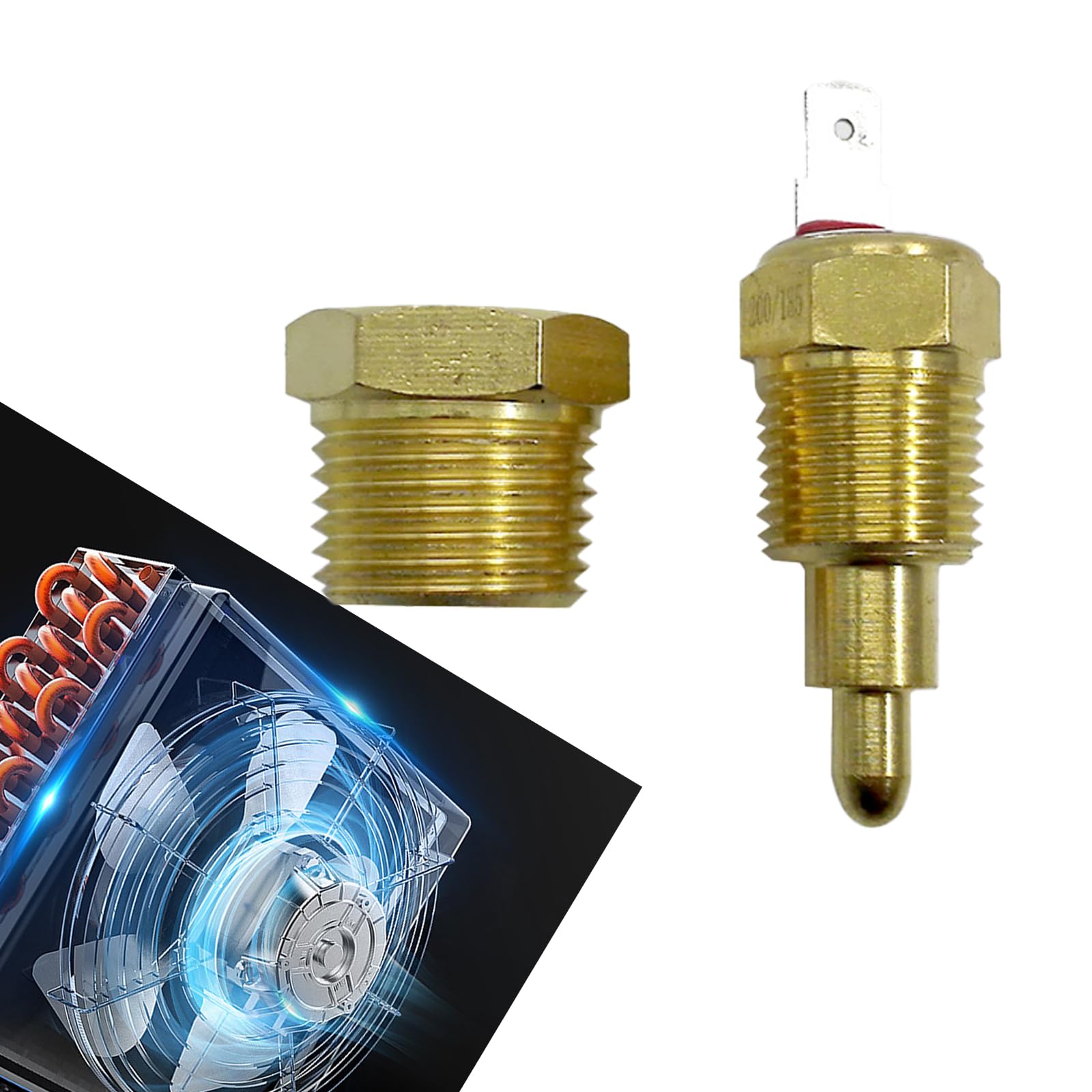 Amazon.com: Slykew 1 PC Car Fan Thermostat Switch, Electric Engine ...