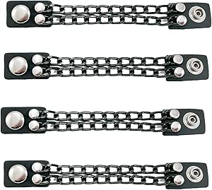 Amazon.com: Funk Plus Brown Tan Motorcycle Vest Extenders Double Black ...