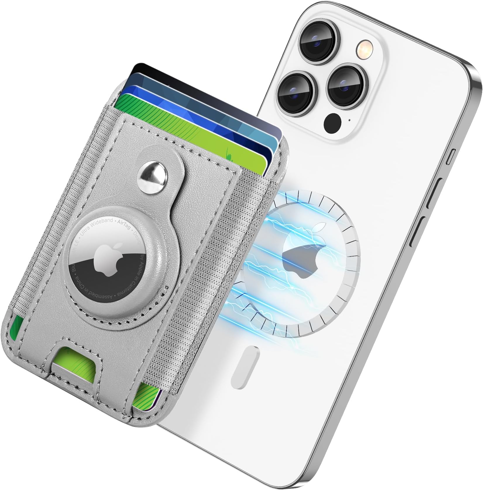 Amazon.com: ExtreLife For Magsafe Wallet with Airtag Holder, 6-Card ...