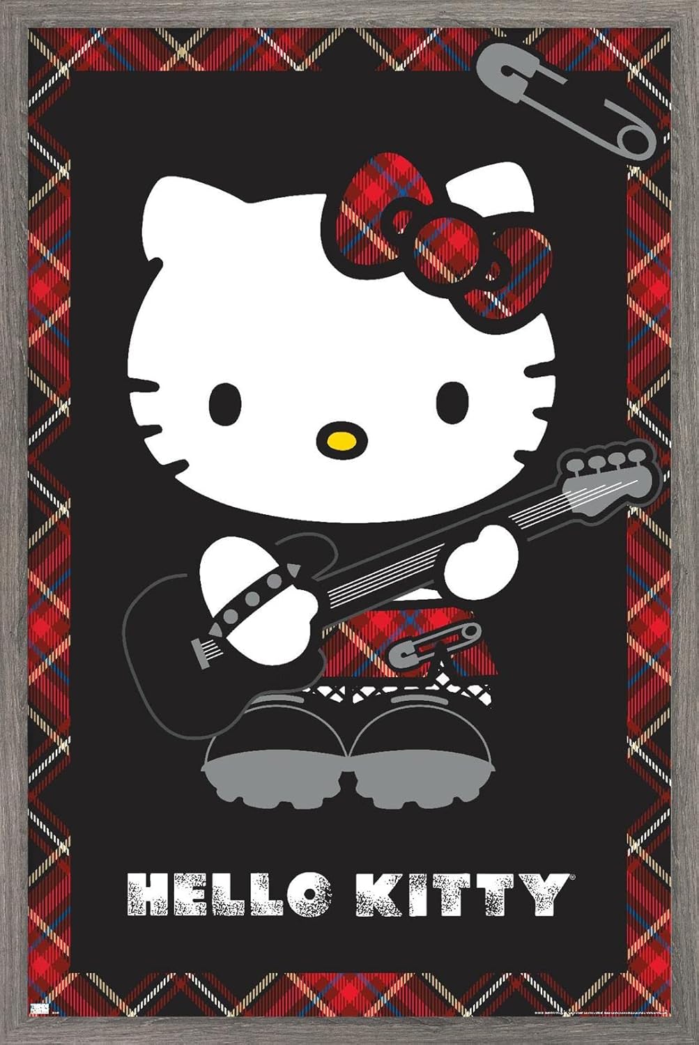 Amazon.com: Hello Kitty: 22 Punk Red Wall Poster, 34L" x 22.4W ...
