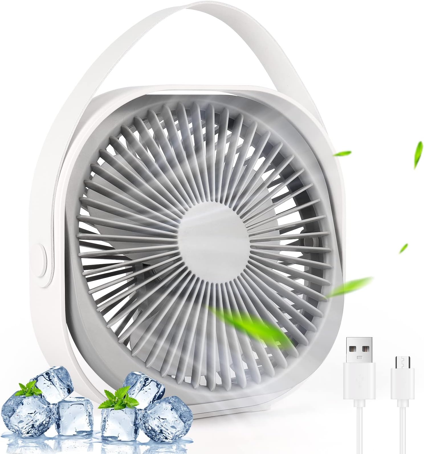 Glovios Ventilateur de Bureau USB,Ventilateur de Table à 3 Vitesses ...