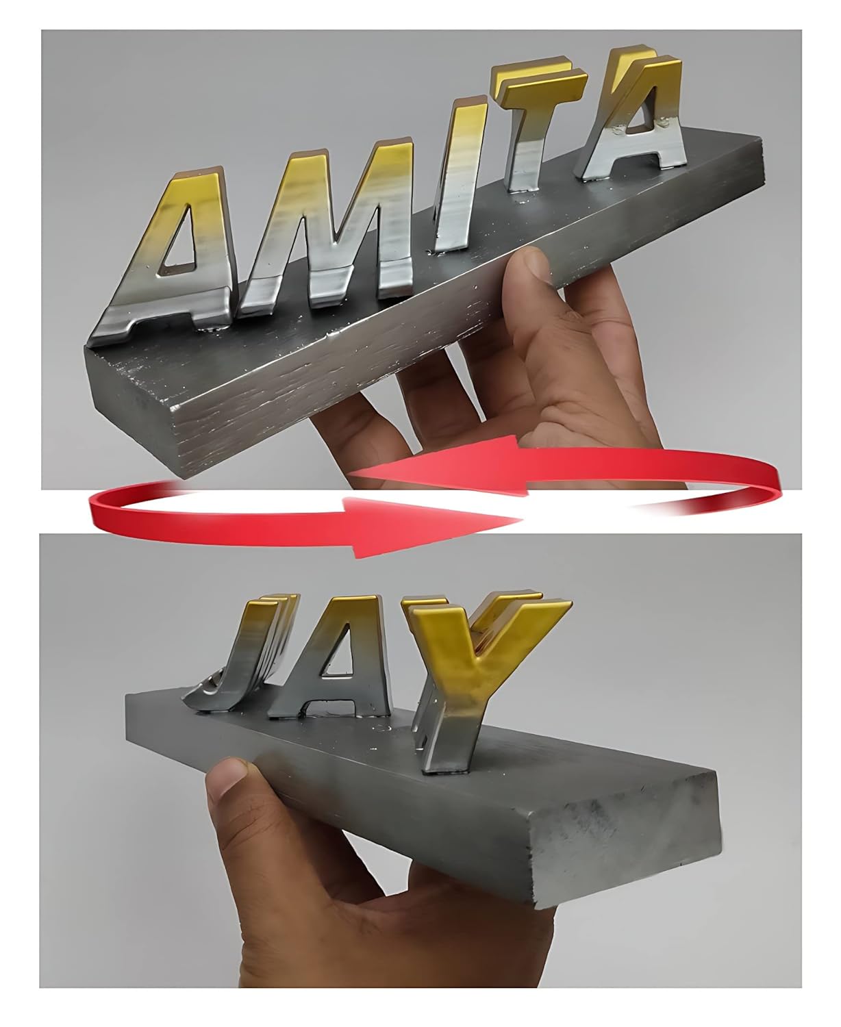 Personalized 3D Flip Name / 3D Name Art Personalized Gift for Husband ...