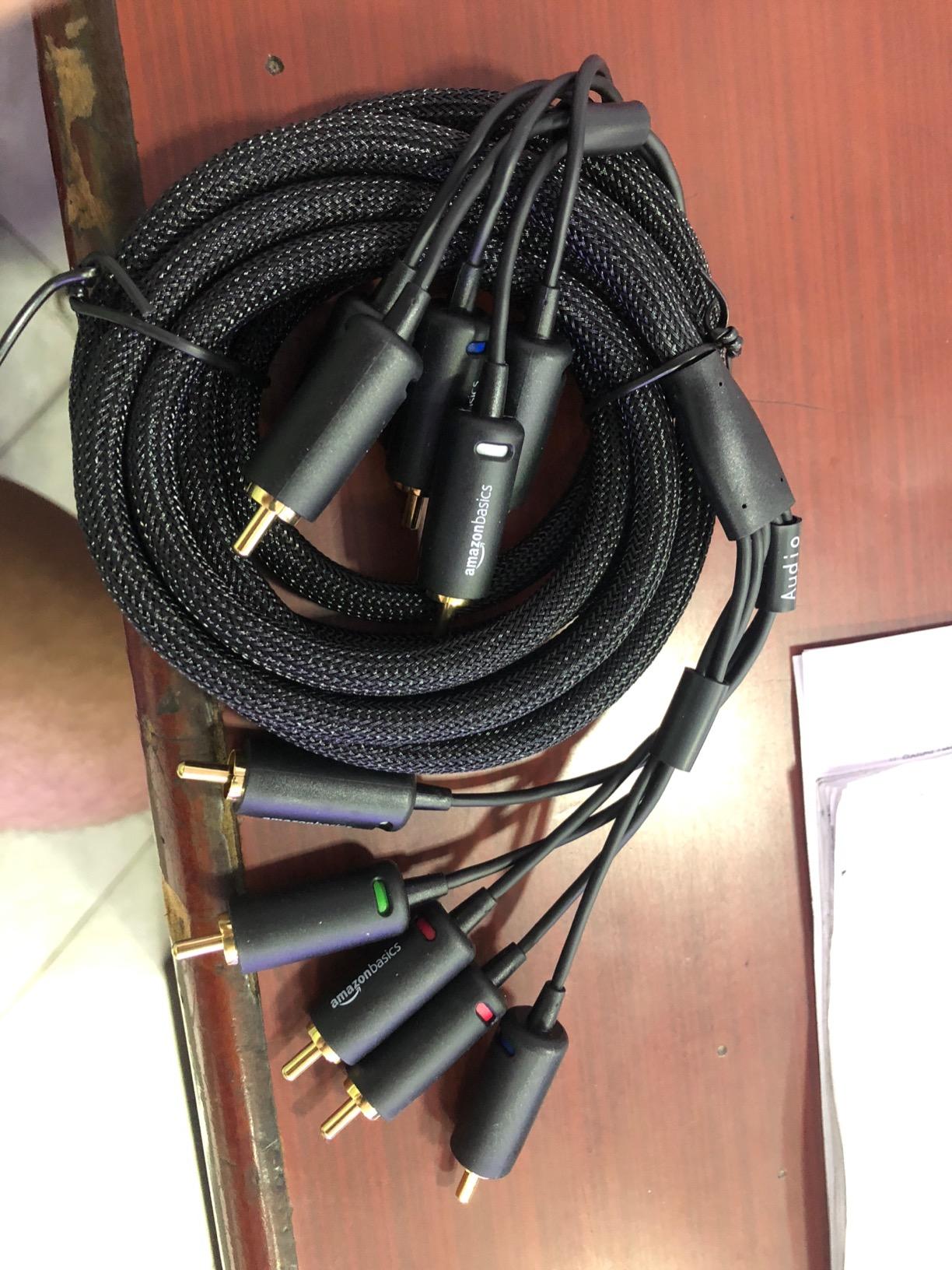 Buy AmazonBasics Component Video Cable with Audio - 6 Feet Online at ...