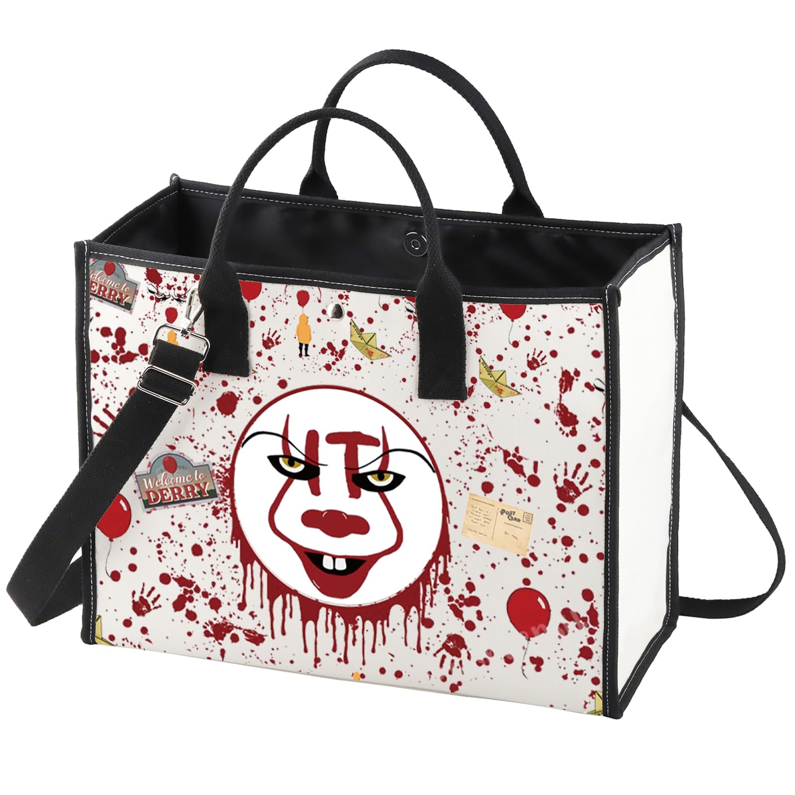 WZMPA Pennywise Canvas Tote Bag Pennywise Fans Gift IT Horror Movie ...