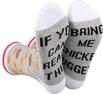 Amazon.com: CENWA 1 Pair Chicken Nuggets Socks If You Can Read This ...