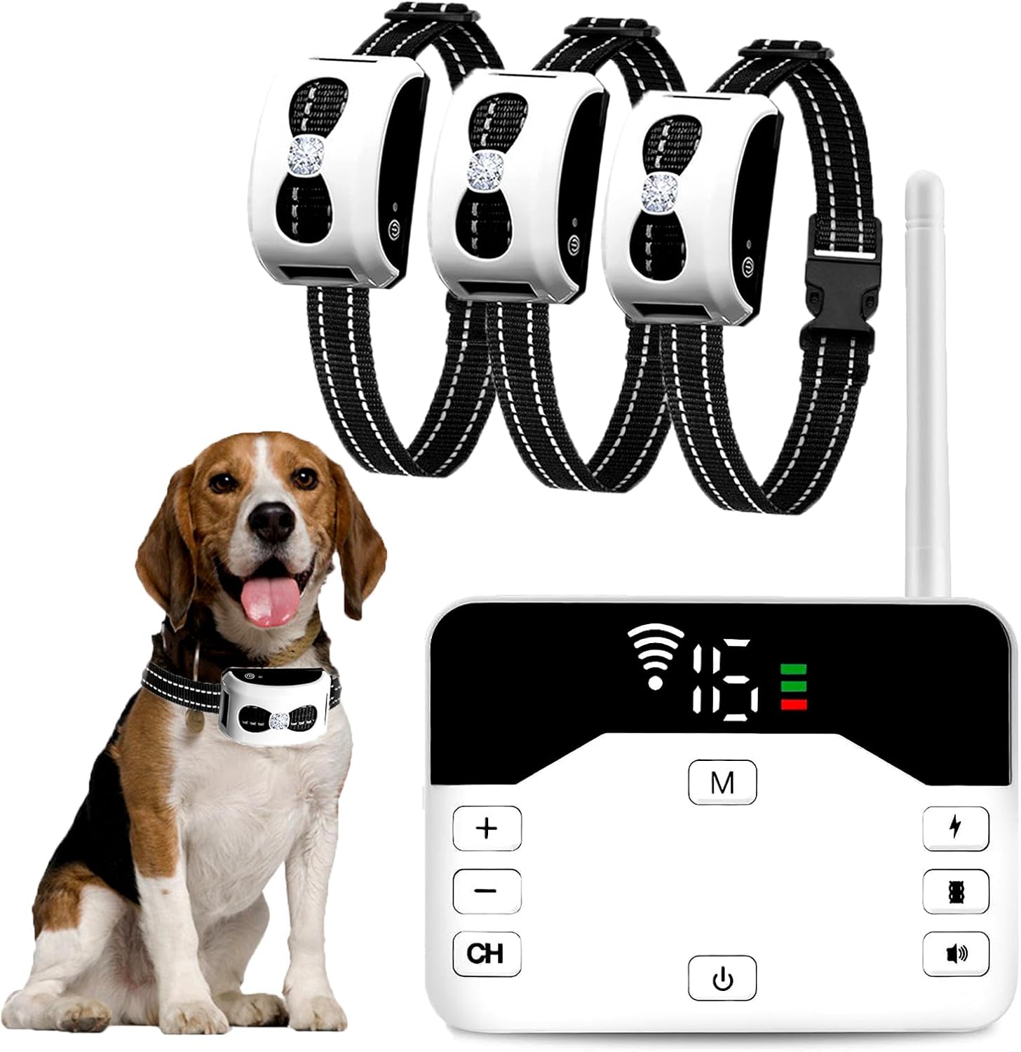 HEXIEDEN 2 in 1 Wireless Dog Fence & Remote Training Collar, Pet ...