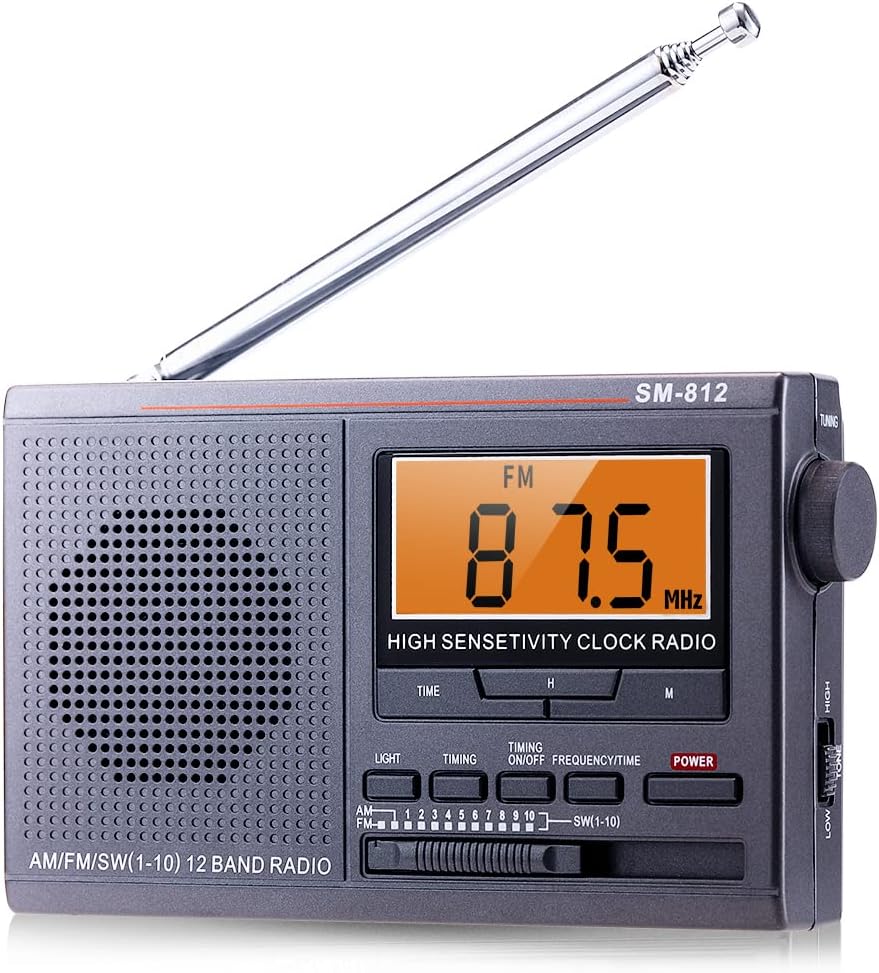 Amazon.com: Portable AM FM SW 12 Bands Shortwave Radio, Small Walkman ...