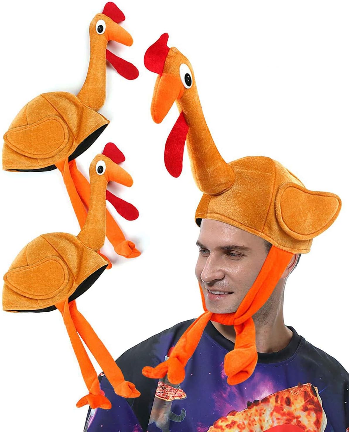 Amazon.com: 2 Pack Turkey Hats for Thanksgiving Party Costume ...