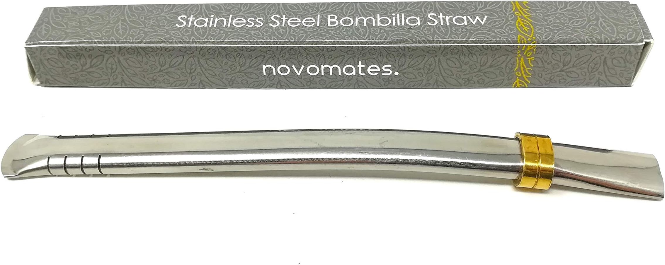 Amazon.com: DUEVOLO Stainless Steel Bombilla Mate (Straw), with detail ...