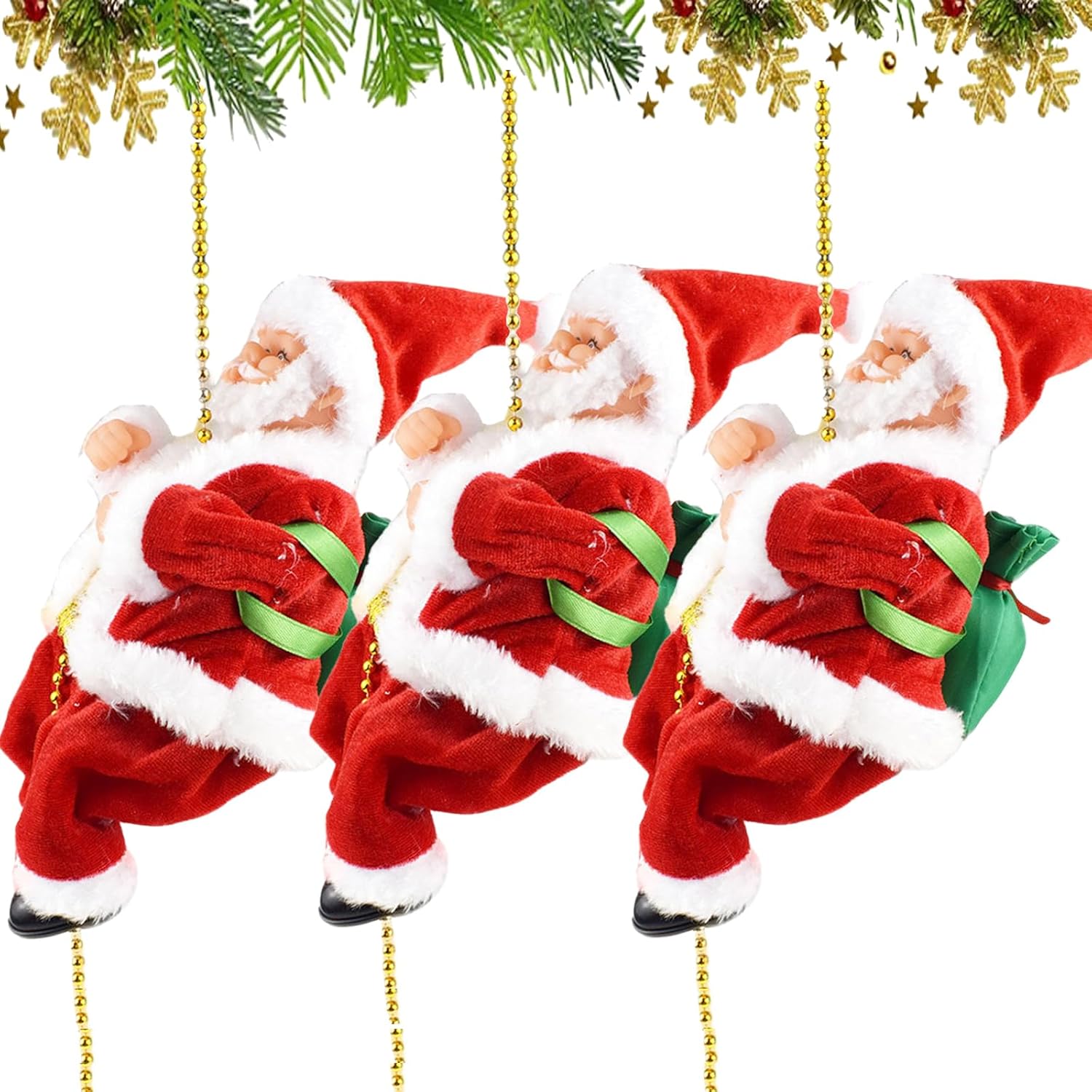 Amazon.com: Climbing Santa with Music, Electric Santa Climbing Rope ...