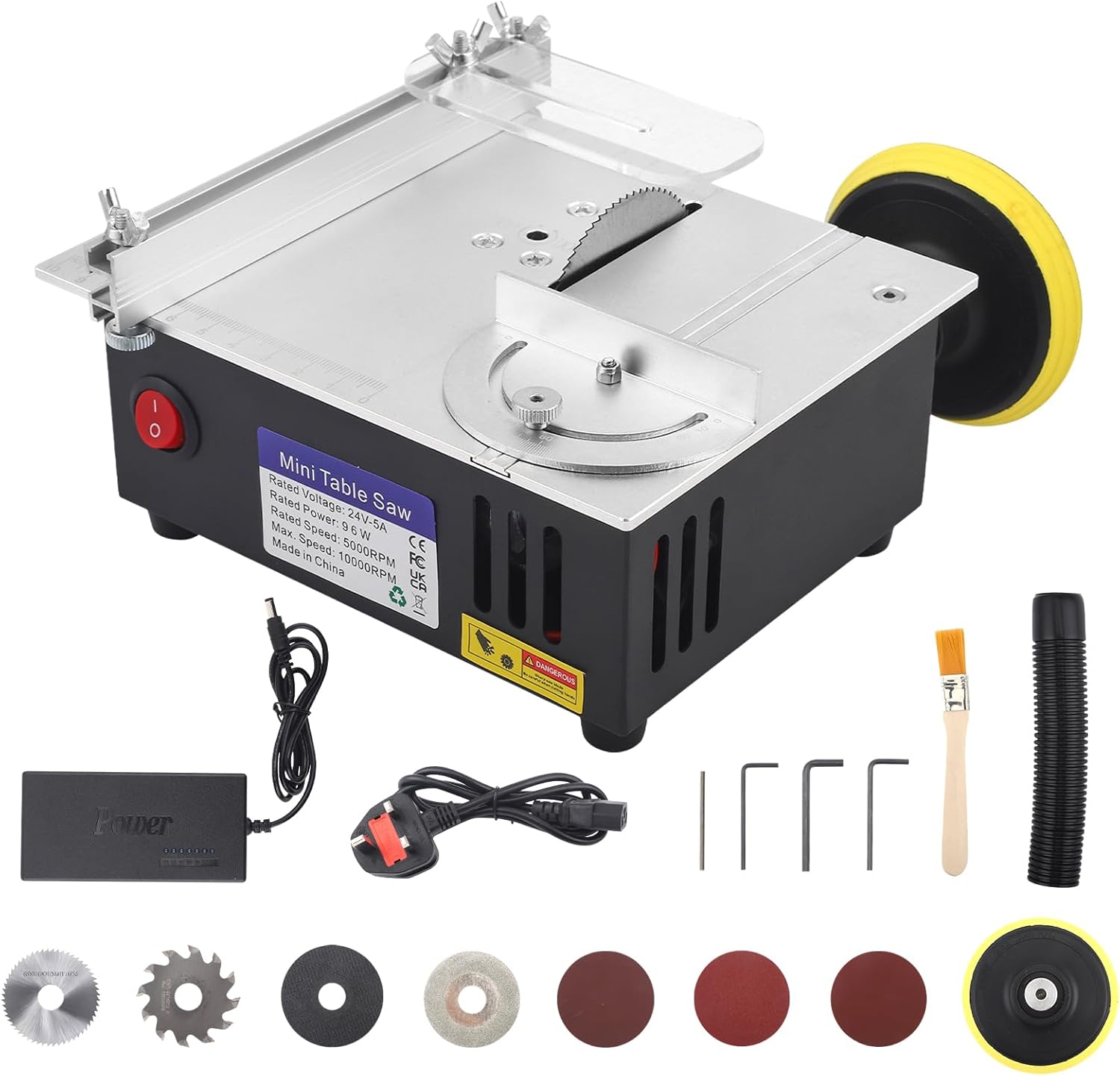 Mini Multi Functional Table Saw, 96W MiniTable Saw Height & Speed ...