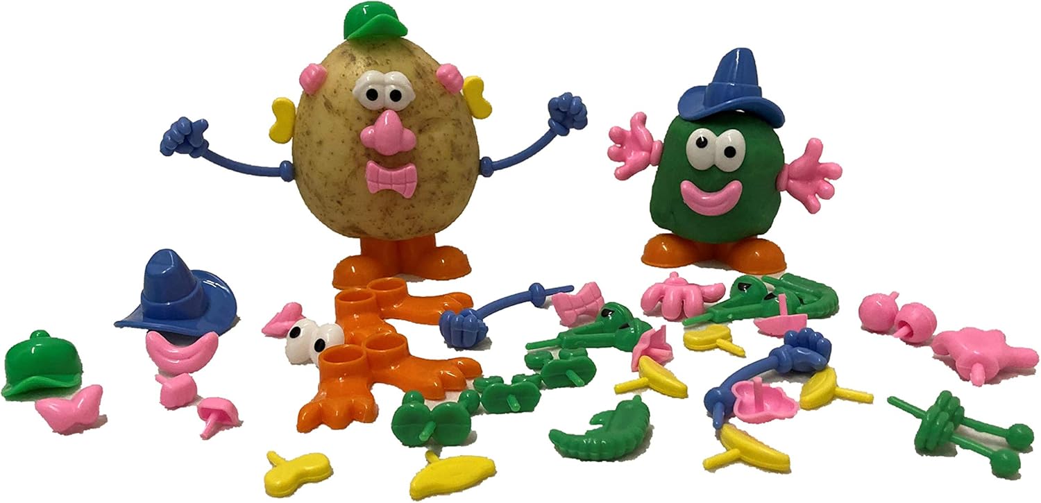Craftplay Plastic Dough/Potato People Shapes – Pack of 52 face/Body ...