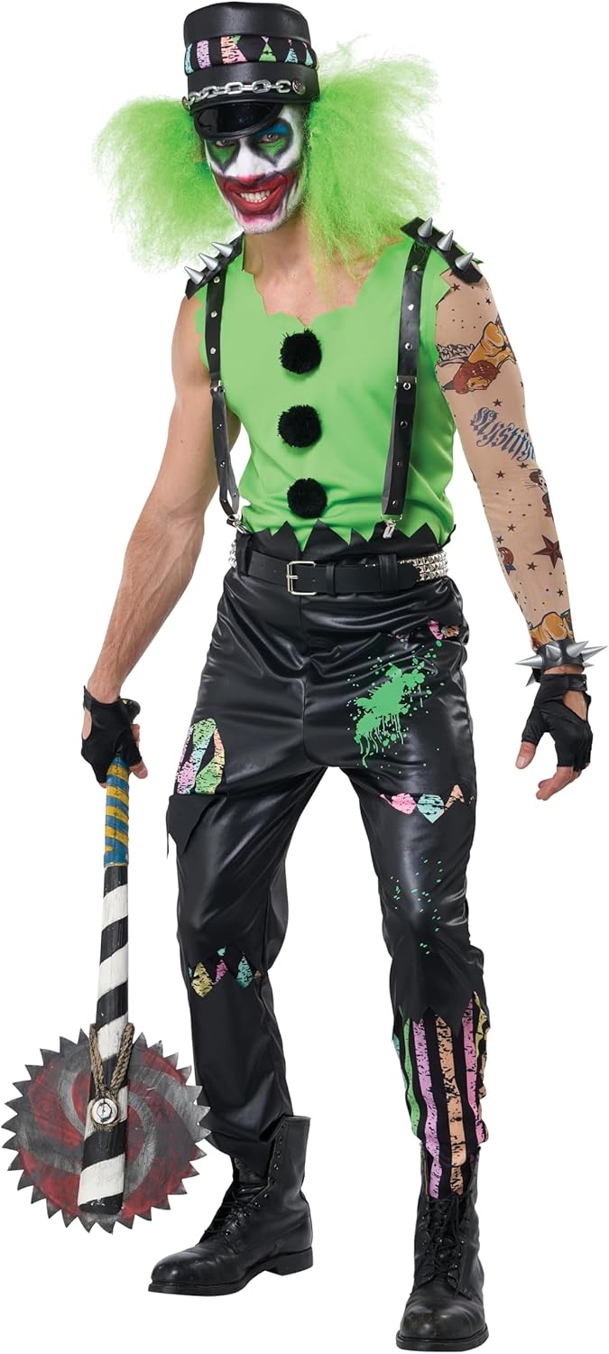 Amazon.com: California Costumes Mens Crazed Clown : Clothing, Shoes ...