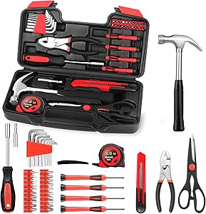 Amazon.com : 39-Piece Household Tool Set with Toolbox Storage Case ...