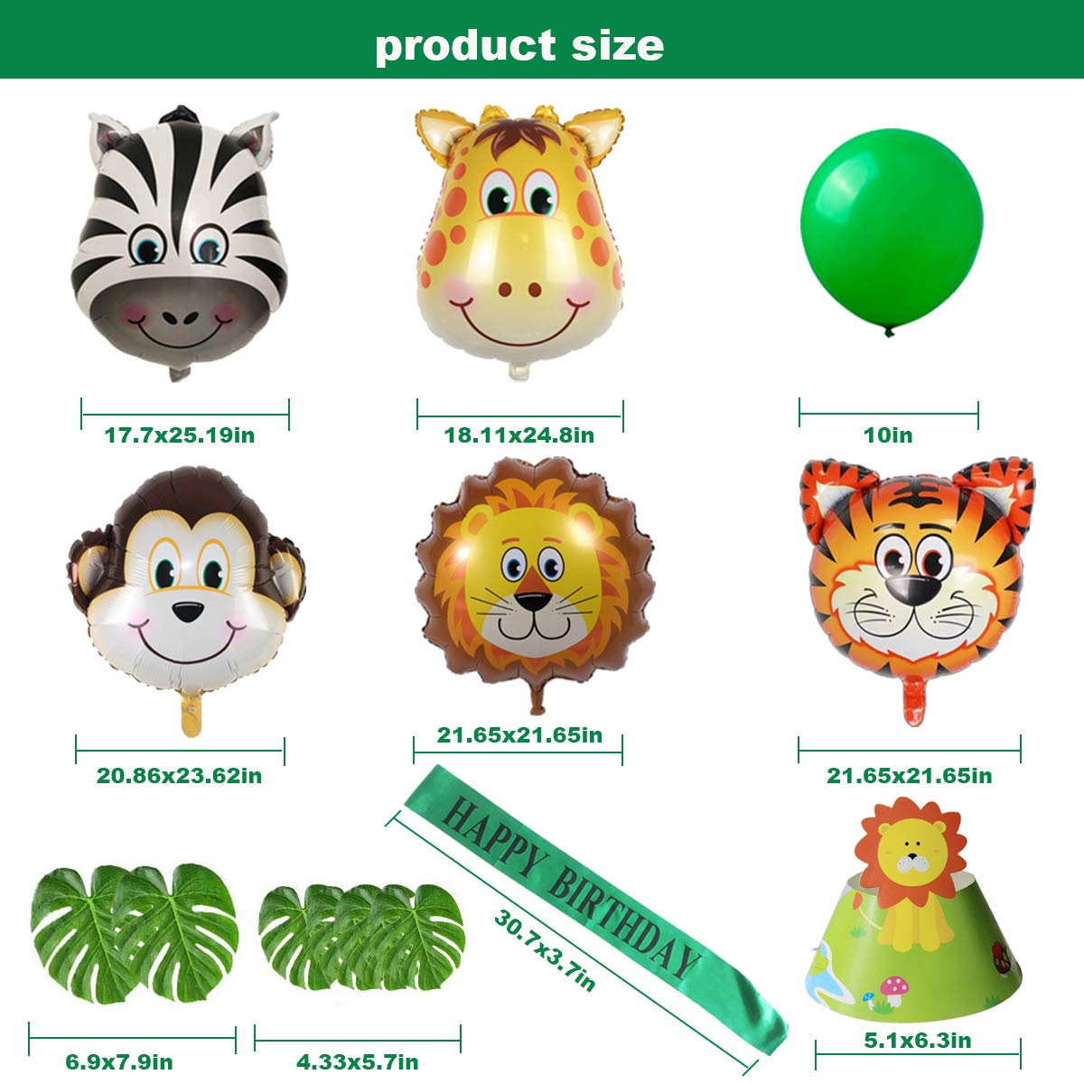 Safari Birthday Decorations Jungle Theme Party Supplies Included ...