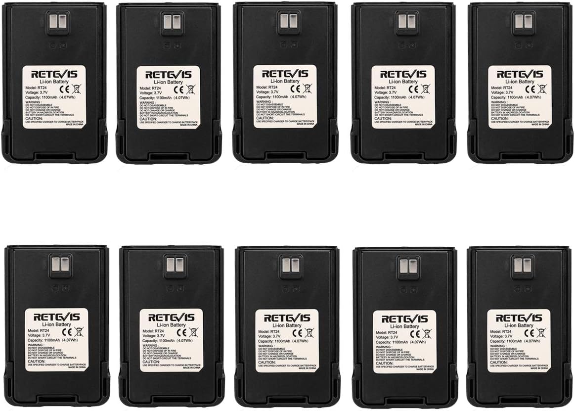 Retevis RT24 Walkie Talkie Battery Original Li-Ion Batteries 3.7V ...