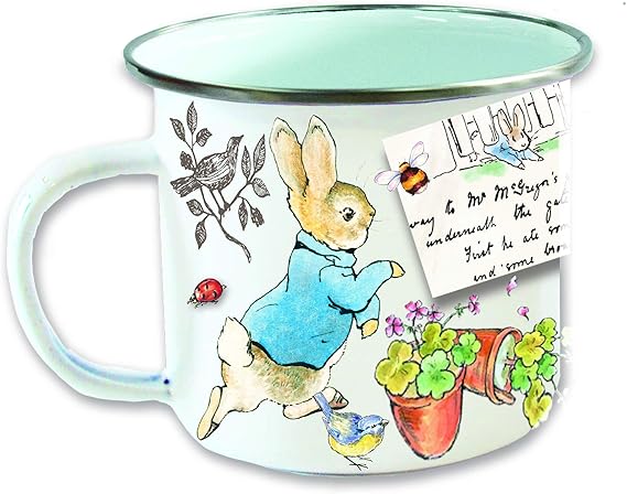 Peter Rabbit Enamel Mug by Robert Frederick : Amazon.co.uk: Home & Kitchen