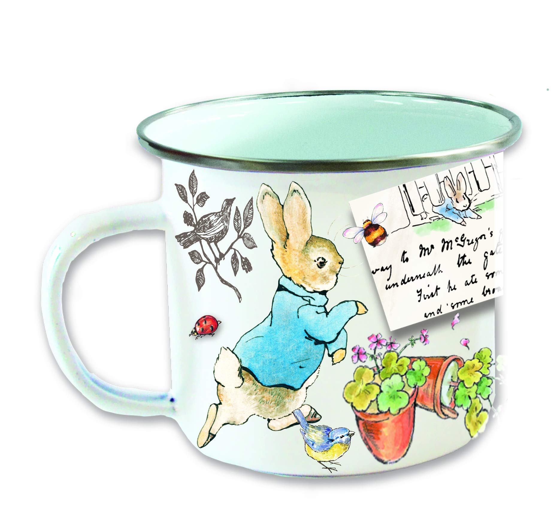 Peter Rabbit Enamel Mug by Robert Frederick : Amazon.co.uk: Home & Kitchen