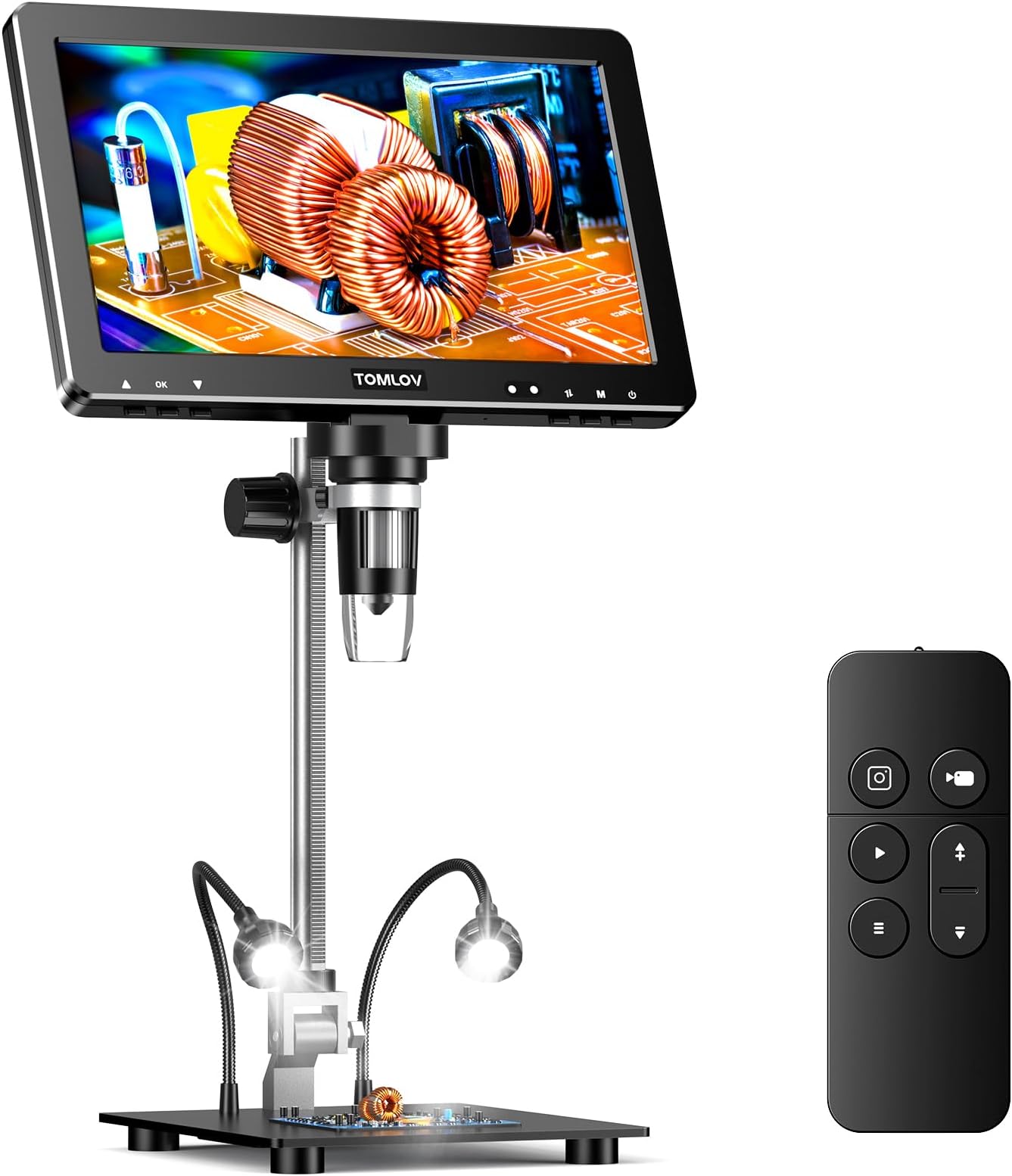 AOPICK Microscope Numérique, 4.3'' IPS Microscope à Grossissement 50X ...