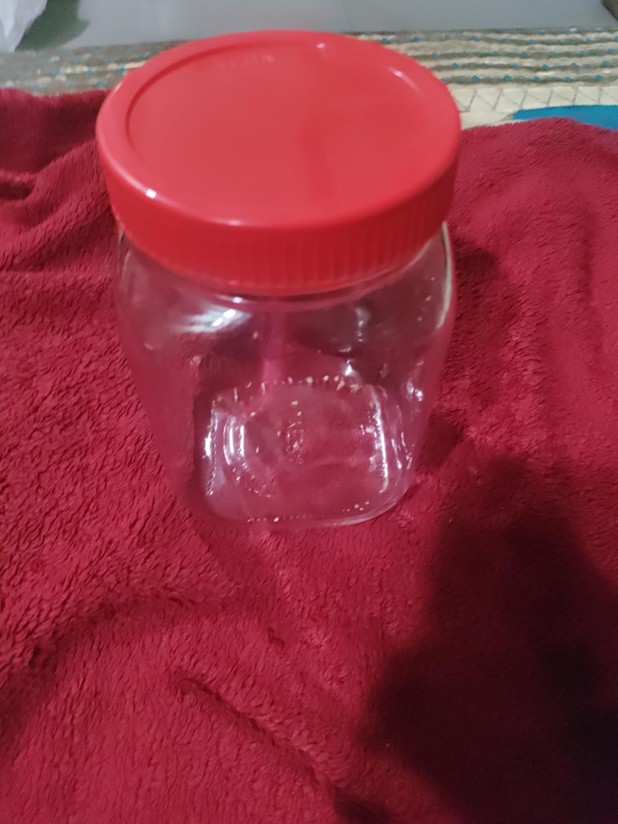 Buy Yera Glass Jar With Red Lid Kitchen Storage Container - 1420 Ml ...