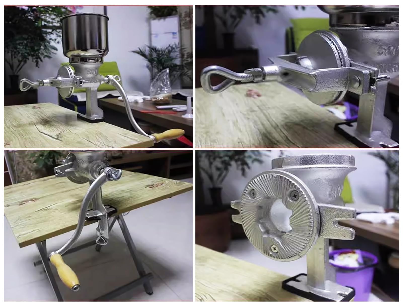 Corn Grinder Hand Crank Grain Mill, Hand Cranking Operation Grain Togo ...