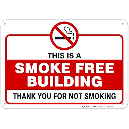 SmartSign "This Is A Smoke-Free Building" Sign | 7" x 10" Plastic ...