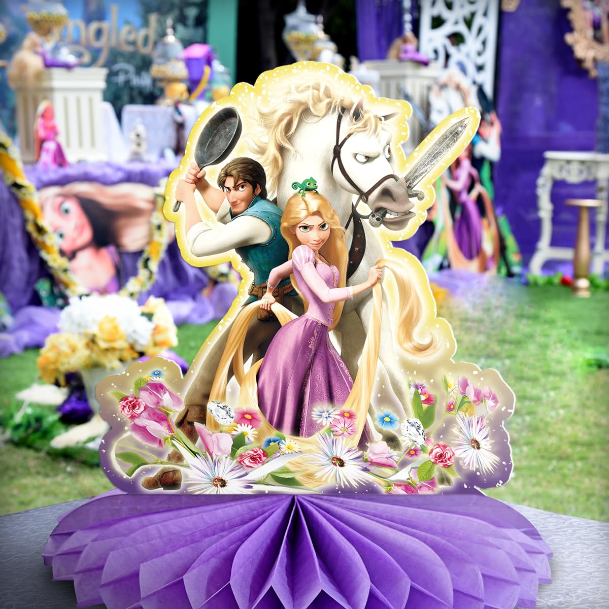 Rapunzel Centerpiece Ideas With Butterflies For A Rapunzel Themed