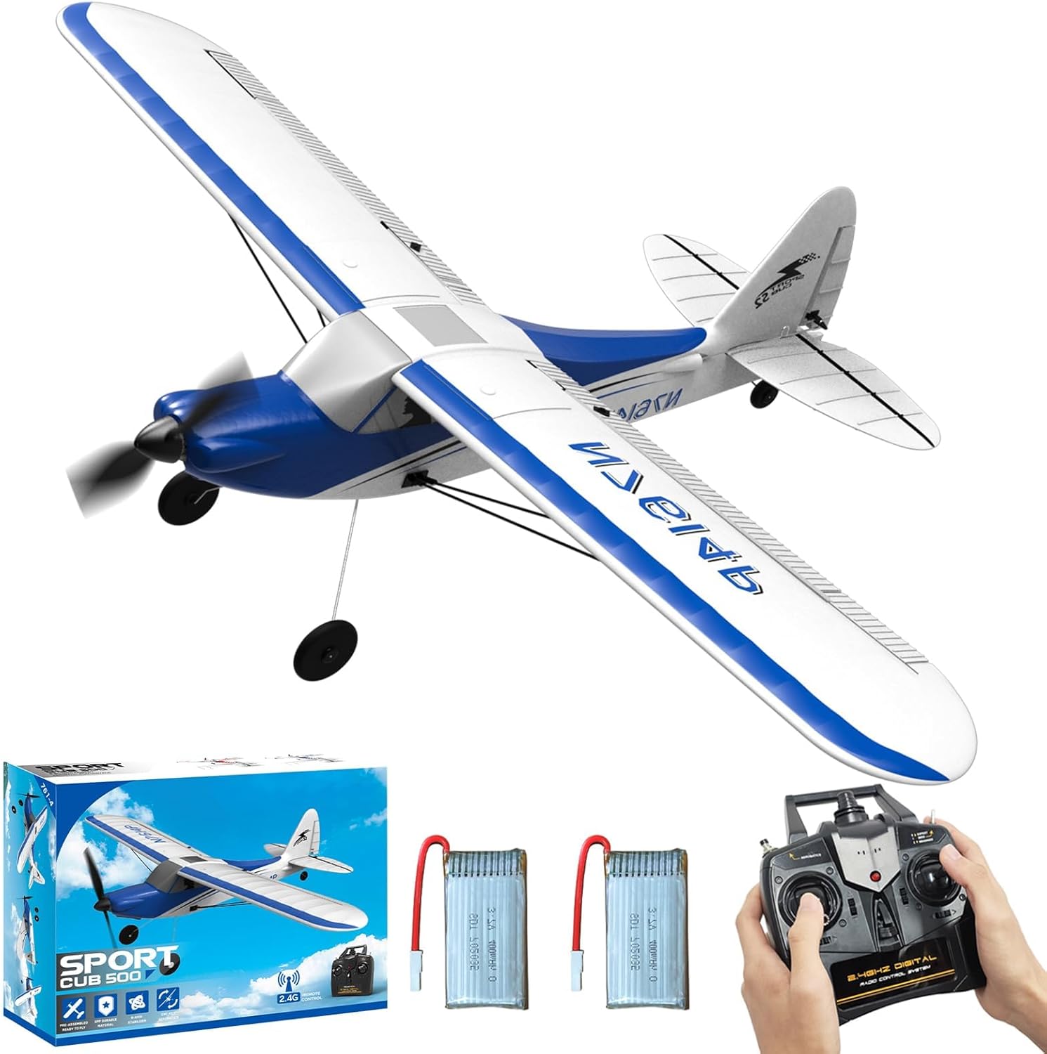 OKSTENCK RC Plane, 19.7" Wingspan, 4-CH, 3 Modes, Easy Control, One-Key ...