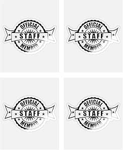 Amazon.com - Pack of 4 Stickers - Round Circle Stamp Sticker Official ...