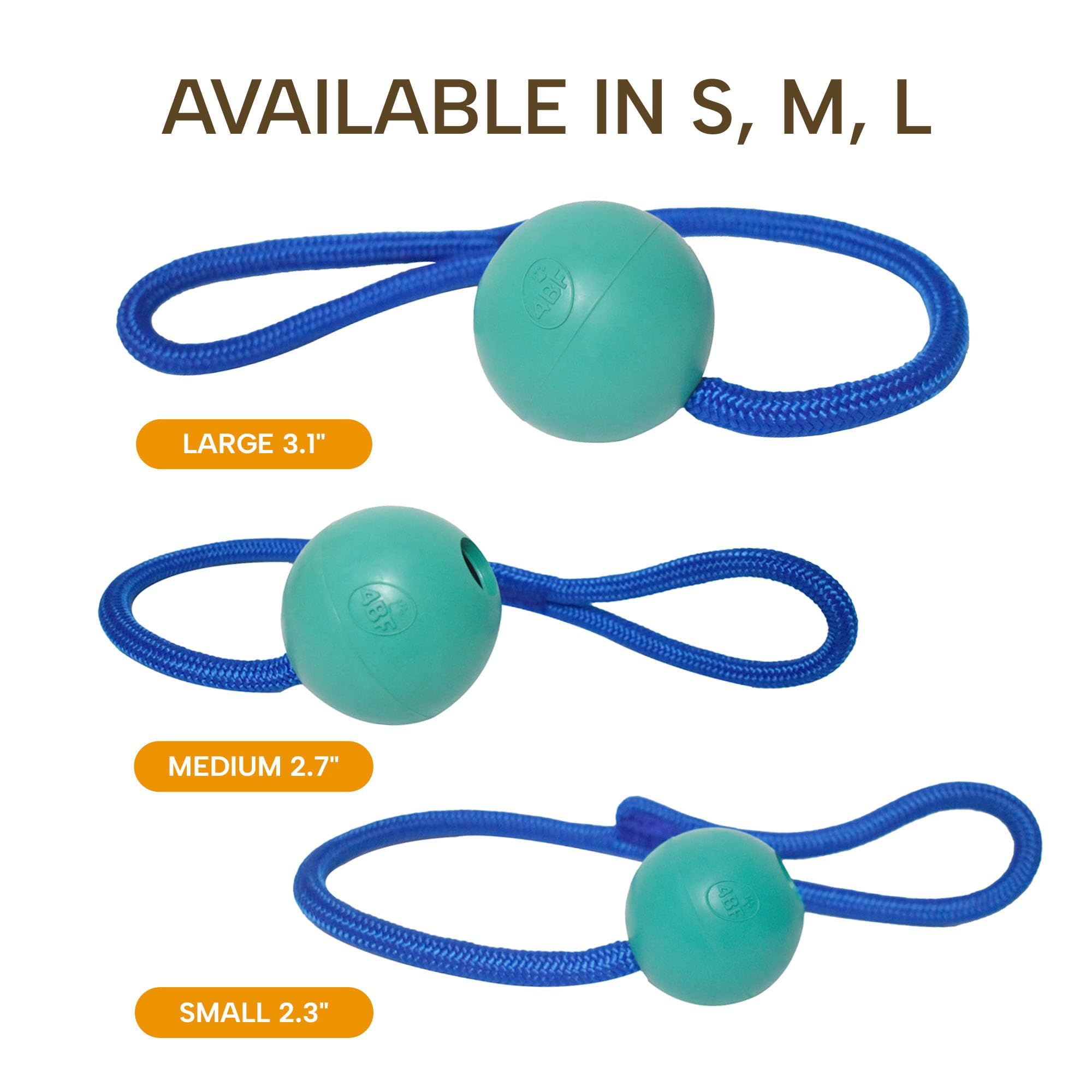 Snapklik.com : Crazy Bounce Ball On A Rope, Natural Rubber Dog Ball ...
