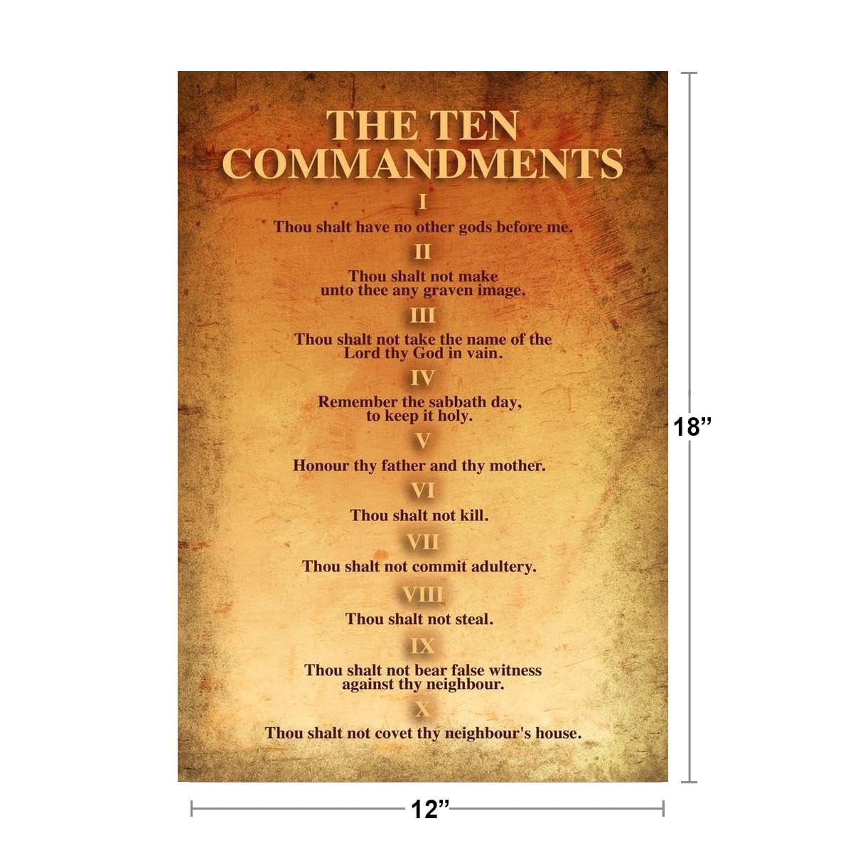 Religious Bible Poster: The Ten Commandments Wall Philippines | Ubuy