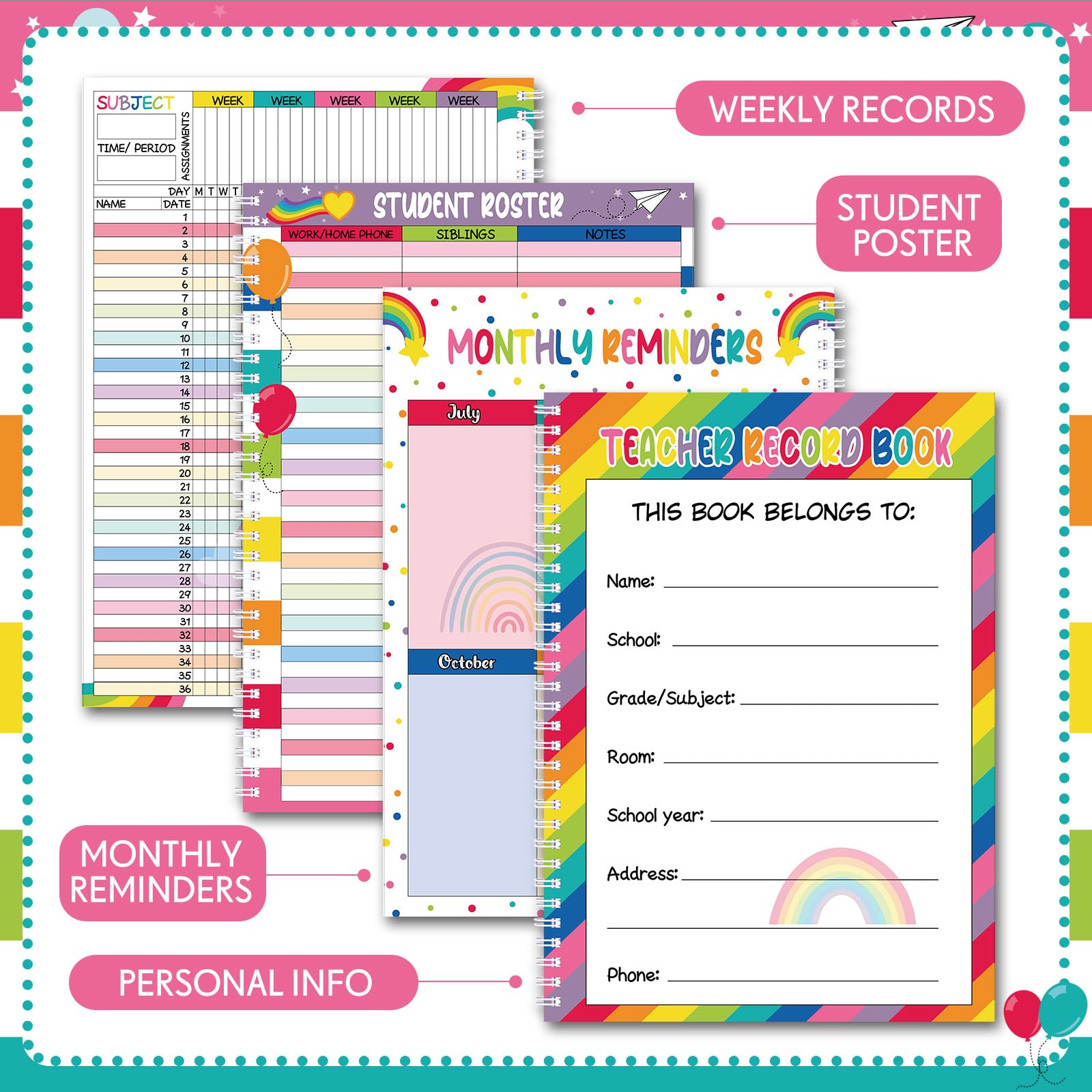 Teacher Grade Book Professional Kraft Teacher Record Grade Book ...