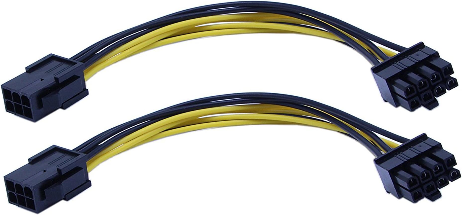 Amazon.com: zdyCGTime 2-Pack 6-Pin PCIe to 8 Pin PCIe Adapter Power ...