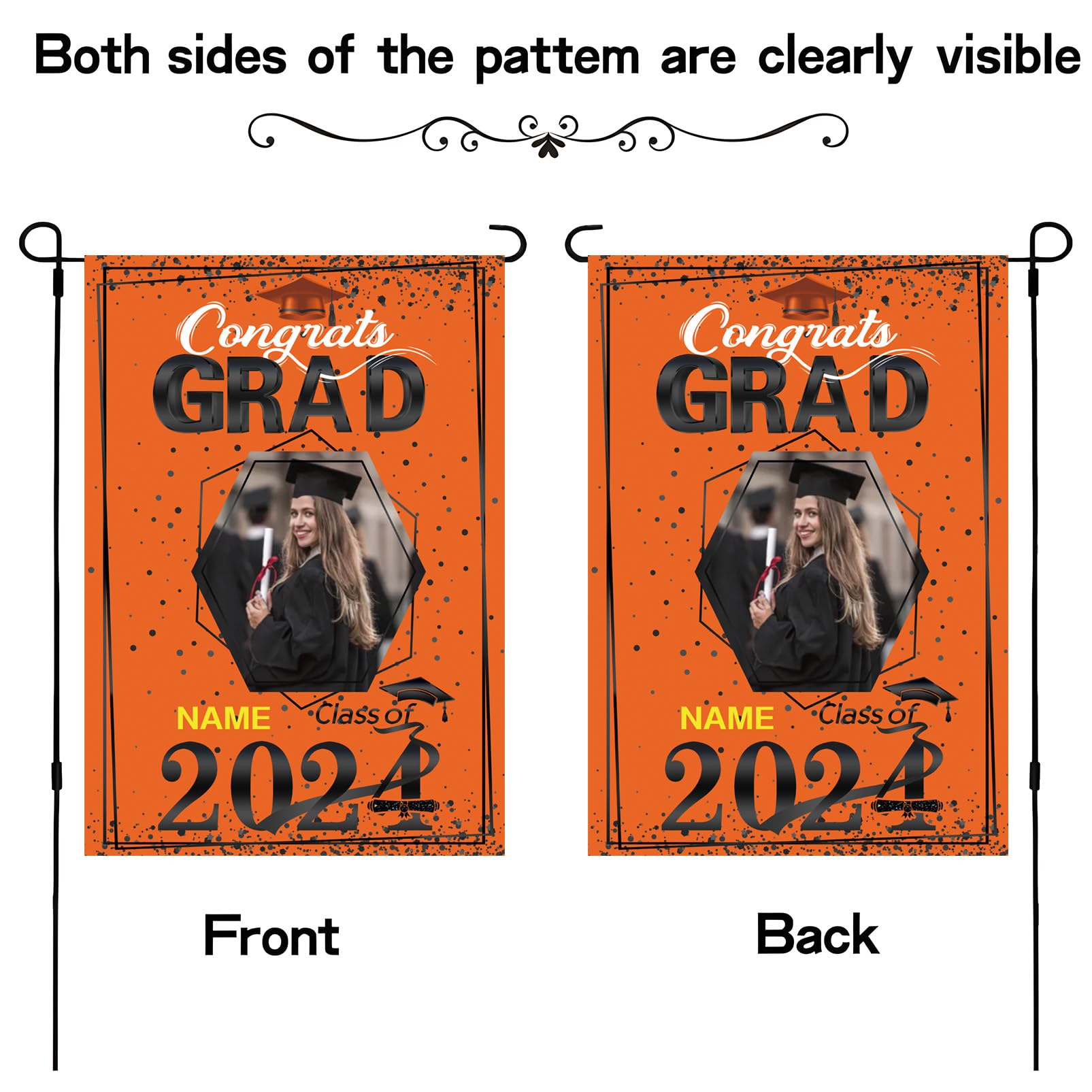 Snapklik.com : Dicodes Personalized Graduation Garden Flag 2024 ...